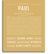 Paul | Name Art Print – Name Stories