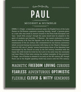 Paul | Name Art Print – Name Stories