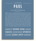 Paul Personalized Name Meaning Art Prints – Name Stories