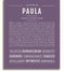 Paula Personalized Name Meaning Art Prints – Name Stories