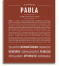Paula | Name Art Print – Name Stories