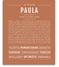 Paula Personalized Name Meaning Art Prints – Name Stories