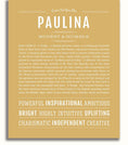 Paulina | Name Art Print – Name Stories
