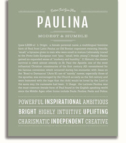 Paulina | Name Art Print – Name Stories