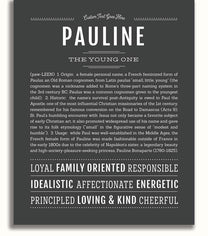 Pauline | Name Art Print – Name Stories