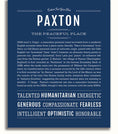 Paxton (male) | Name Art Print – Name Stories