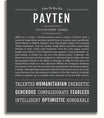 Payten | Name Art Print – Name Stories
