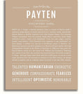 Payten | Name Art Print – Name Stories