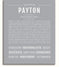 Payton Personalized Name Meaning Art Prints – Name Stories