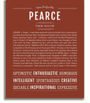 Pearce Personalized Name Meaning Art Prints – Name Stories
