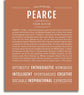 Pearce Personalized Name Meaning Art Prints – Name Stories
