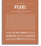 Pearl Personalized Name Meaning Art Prints – Name Stories