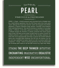 Pearl Personalized Name Meaning Art Prints – Name Stories