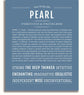 Pearl Personalized Name Meaning Art Prints – Name Stories