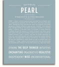 Pearl Personalized Name Meaning Art Prints – Name Stories