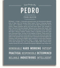 Pedro | Name Art Print – Name Stories