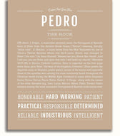 Pedro Personalized Name Meaning Art Prints – Name Stories