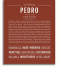 Pedro Personalized Name Meaning Art Prints – Name Stories