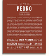 Pedro Personalized Name Meaning Art Prints – Name Stories