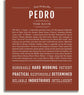 Pedro Personalized Name Meaning Art Prints – Name Stories