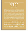 Pedro Personalized Name Meaning Art Prints – Name Stories