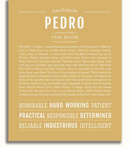 Pedro | Name Art Print – Name Stories