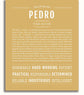 Pedro Personalized Name Meaning Art Prints – Name Stories