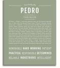 Pedro | Name Art Print – Name Stories