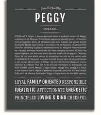 Peggy | Name Art Print – Name Stories