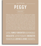 Peggy | Name Art Print – Name Stories