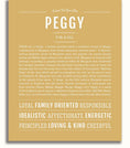 Peggy | Name Art Print – Name Stories