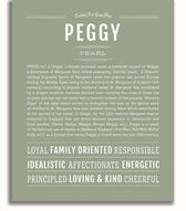 Peggy | Name Art Print – Name Stories