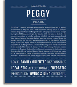 Peggy | Name Art Print – Name Stories
