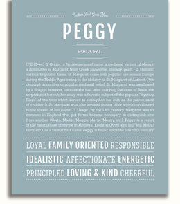 Peggy | Name Art Print – Name Stories