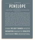 Penelope Personalized Name Meaning Art Prints – Name Stories
