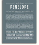 Penelope Personalized Name Meaning Art Prints – Name Stories