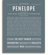 Penelope Personalized Name Meaning Art Prints – Name Stories