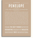 Penelope | Name Art Print – Name Stories