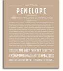Penelope | Name Art Print – Name Stories