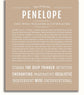 Penelope Personalized Name Meaning Art Prints – Name Stories