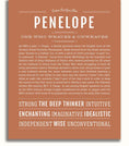 Penelope Personalized Name Meaning Art Prints – Name Stories