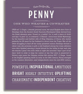 Penny | Name Art Print – Name Stories