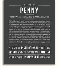 Penny | Name Art Print – Name Stories