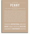 Penny | Name Art Print – Name Stories