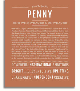 Penny | Name Art Print – Name Stories