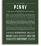 Penny Personalized Name Meaning Art Prints – Name Stories