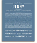 Penny Personalized Name Meaning Art Prints – Name Stories