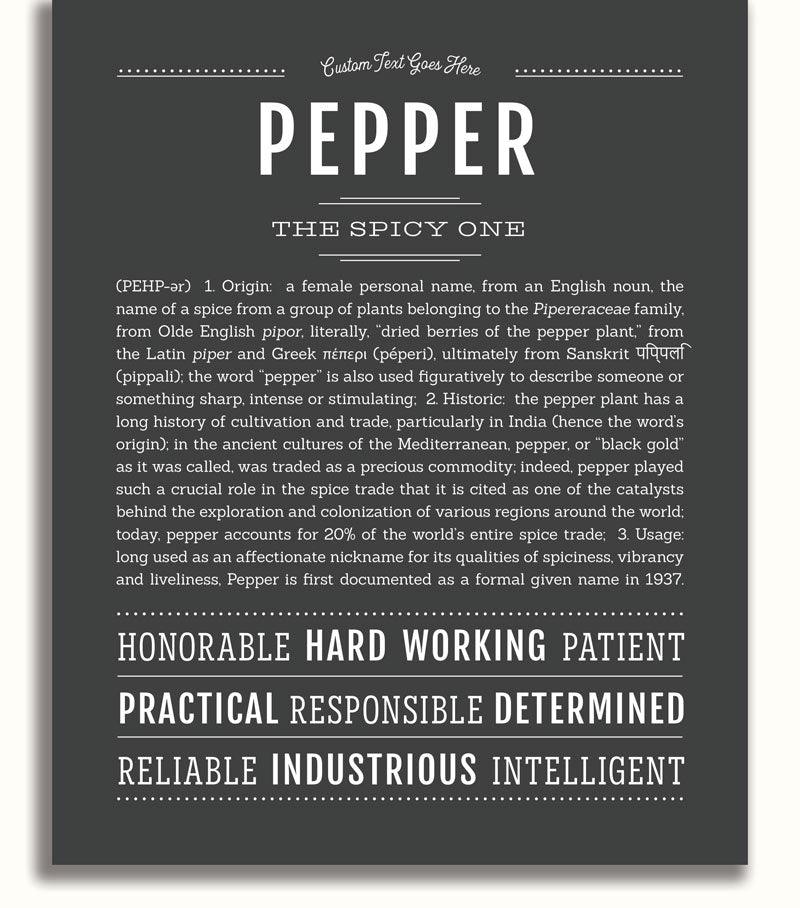 Pepper | Name Art Print – Name Stories