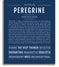 Peregrine Personalized Name Meaning Art Prints – Name Stories