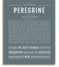 Peregrine Personalized Name Meaning Art Prints – Name Stories